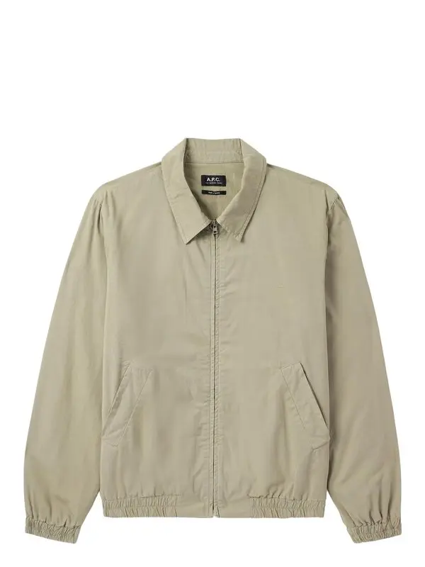 A.p.c. Gilbert Logo-embroidered Blouson Jacket - Green