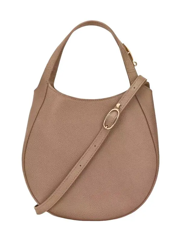 Longchamp Grained-leather Handbag - Neutrals