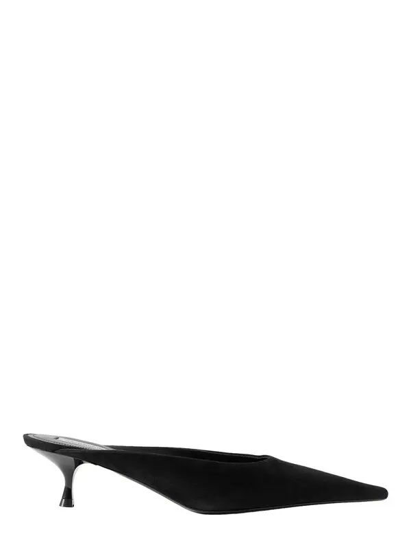 Victoria Beckham Sloan Suede Mules - Black