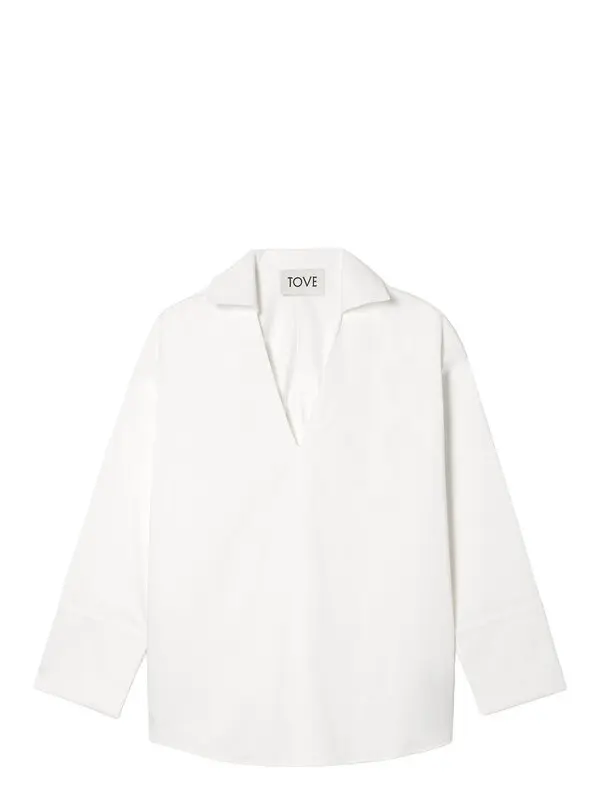 Tove Luisa Cotton-blend Poplin Shirt - White