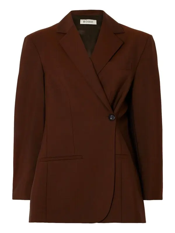 RÓHE Wool And Mohair-blend Blazer - Brown
