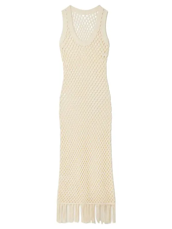 Sir The Label Illaria Crocheted Midi Dress - Cream