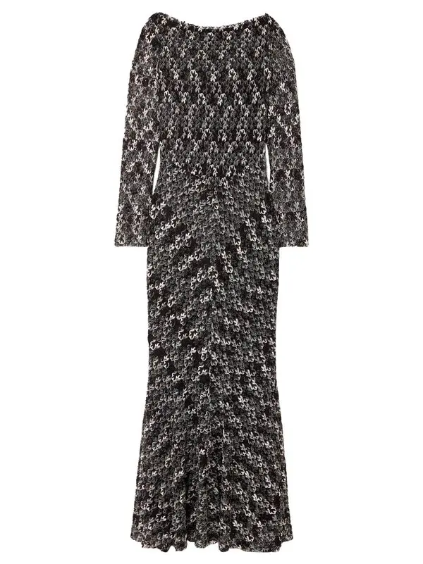 Missoni Metallic Crochet-knit Maxi Dress - Black