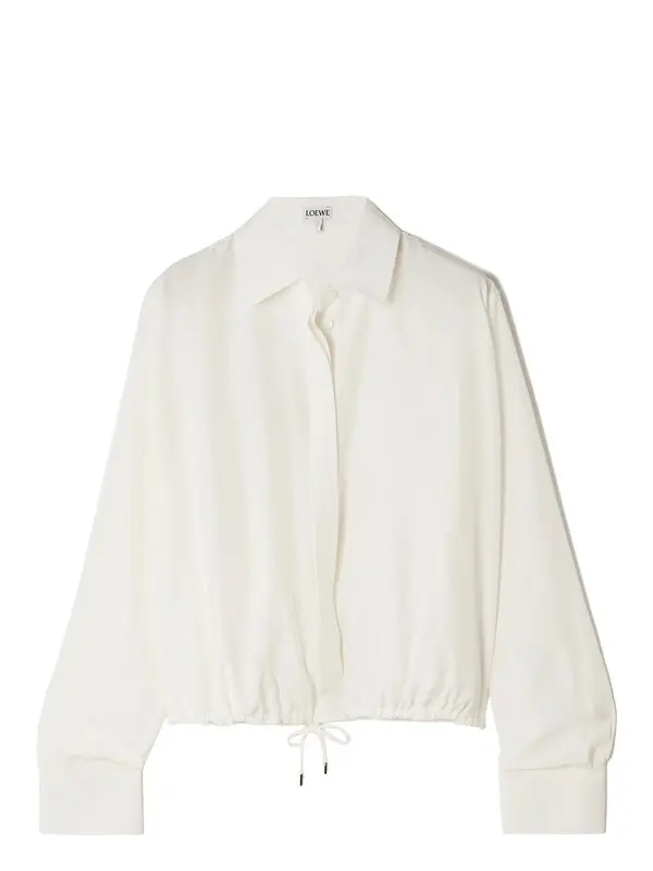 Loewe Balloon Silk-crepe Shirt - White