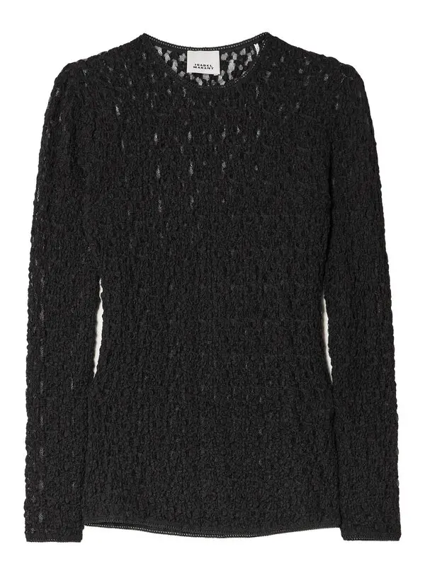Isabel Marant Gaelle Popcorn Lace Top - Ecru