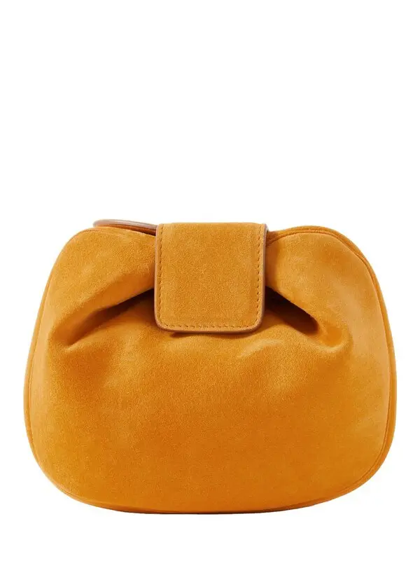 Gabriela Hearst Soft Demi Suede Clutch - Yellow