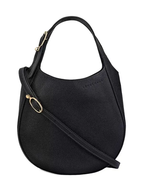 Longchamp Grained-leather Handbag - Black