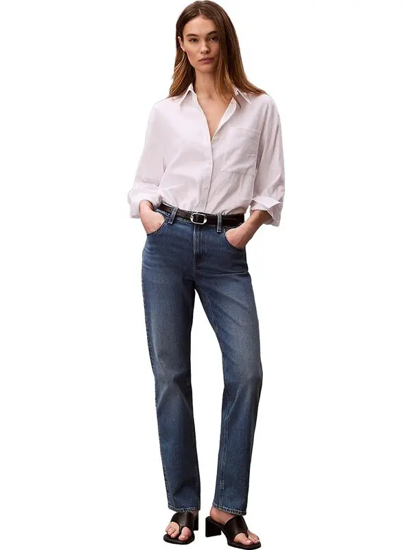 Calvin Klein High Rise Straight Jeans - Vintage Skyfall