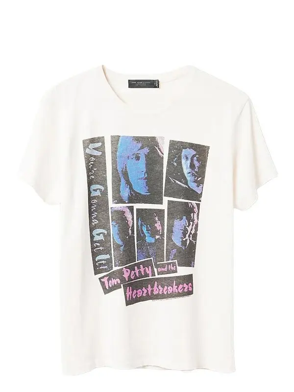 Junk Food Clothing Tom Petty Vintage Tee - Vintage White