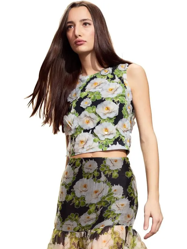 Cynthia Rowley Applique Top - Floral