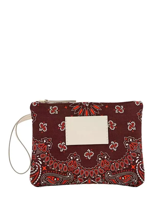 CUBA LAB Paisley-print Zipped Clutch - Red