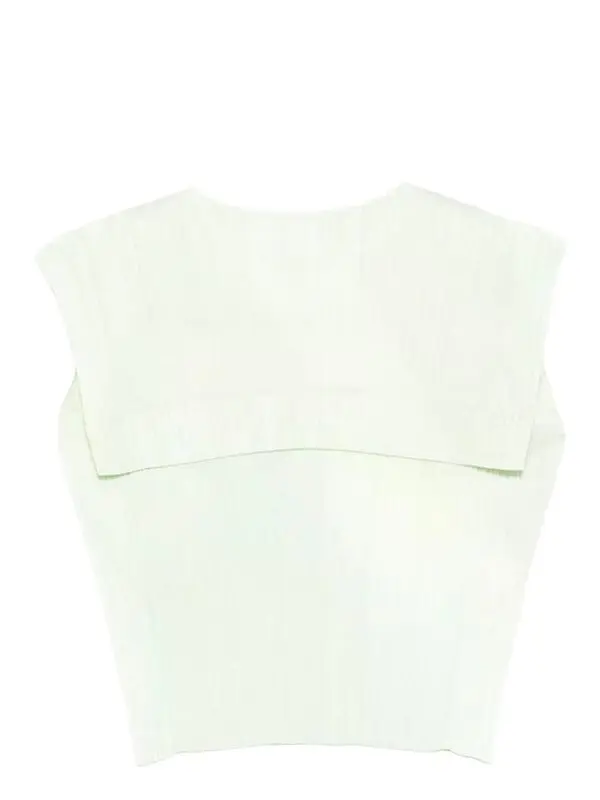 Issey Miyake Pleated Panelled Blouse - Green
