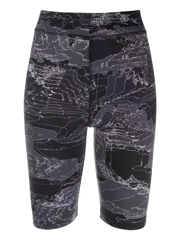 Alexander McQueen High-rise Fitted Cycling Shorts - Black