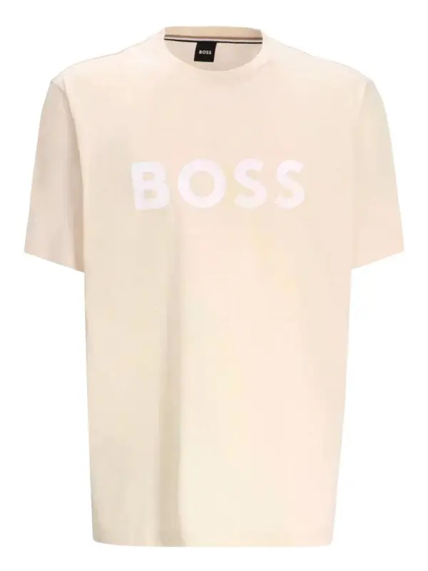 BOSS Logo-print T-shirt - Neutrals