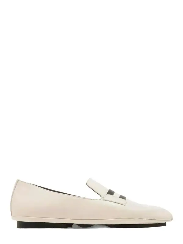 Bally Ribbon-detail Leather Slippers - White