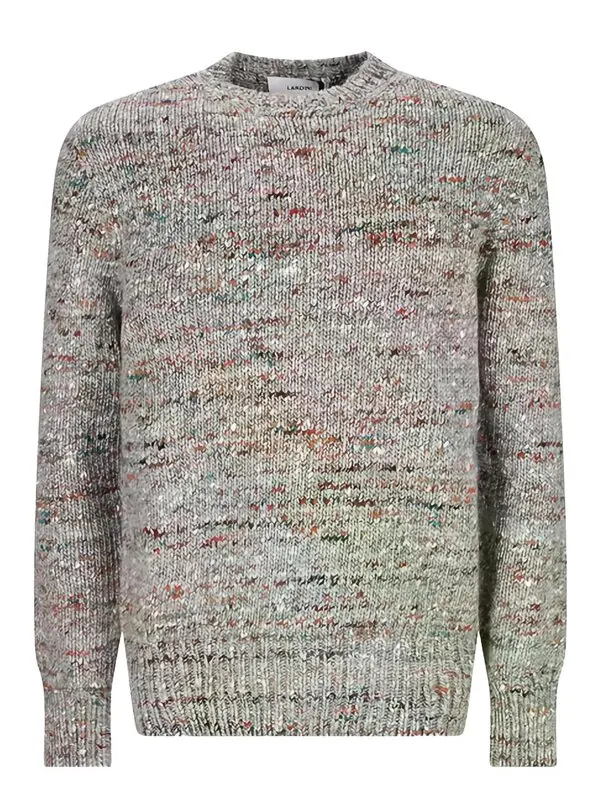 LARDINI Speckled Crew-neck Sweater - Grey