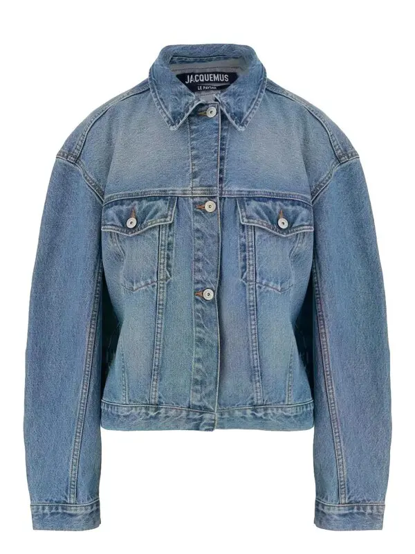 Jacquemus Belted Denim Jacket - Blue