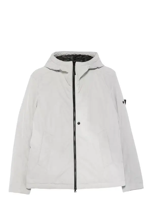 Stone Island Hooded Zip-front Jacket - Grey
