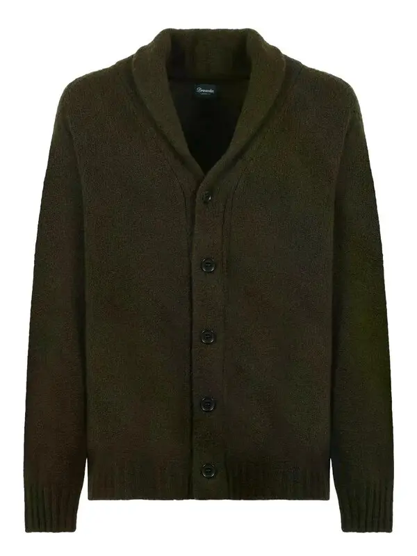 DRUMOHR Shawl-collar Wool Cardigan - Brown