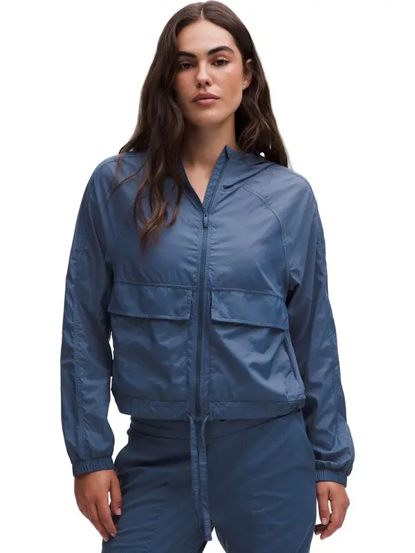 Lululemon Hood-lite Relaxed-fit Jacket - Blue Twill