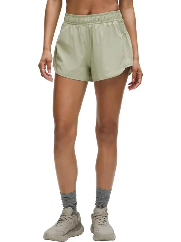 Lululemon Ruched-side High-rise 3" Short - Fog Green