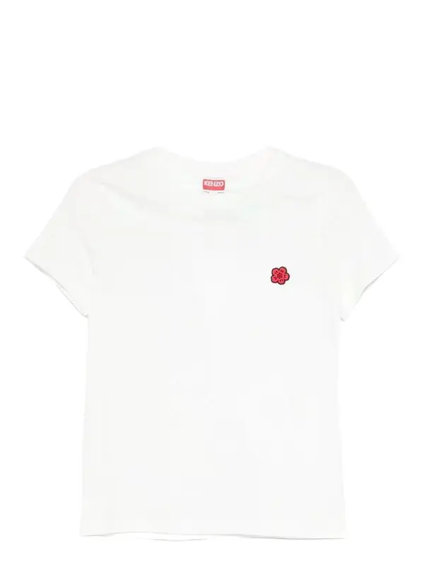 Kenzo Flower-embellished T-shirt - White