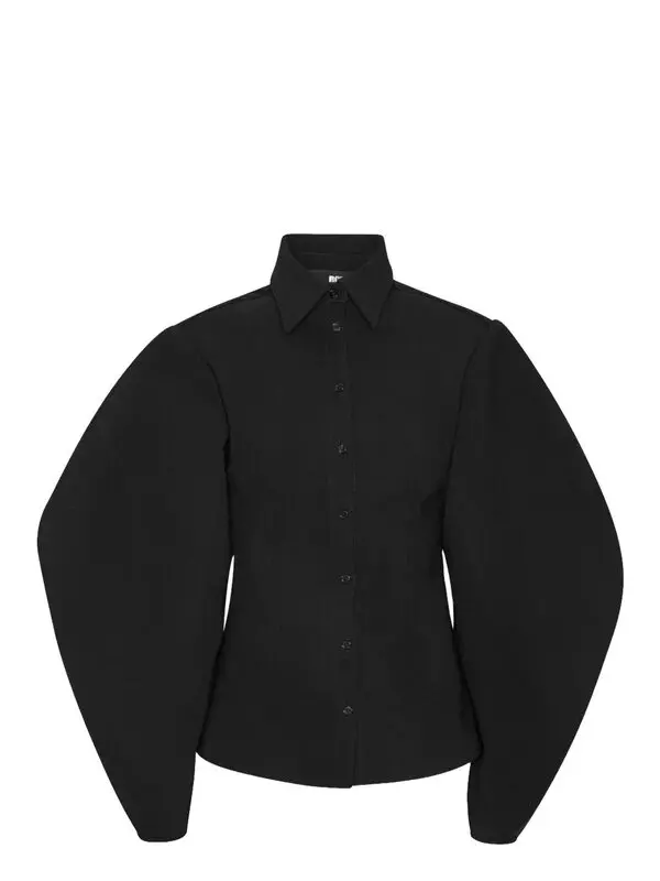 ROTATE BY BIRGER CHRISTENSEN Balloon-sleeve Shirt - Black