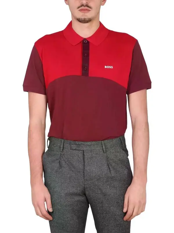 BOSS Cotton Polo Shirt - Red