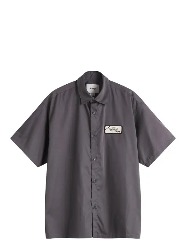 WTAPS Logo Work Shirt - Charcoal