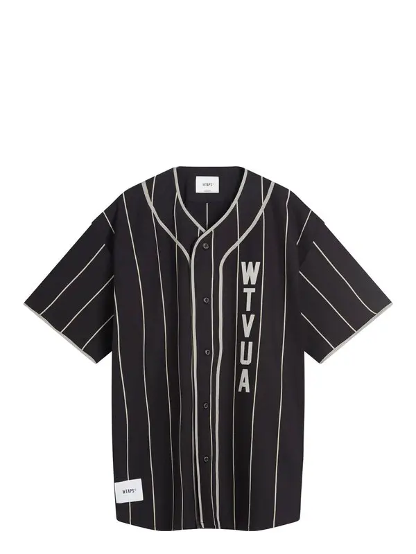 WTAPS Stripe Baseball Shirt - Navy