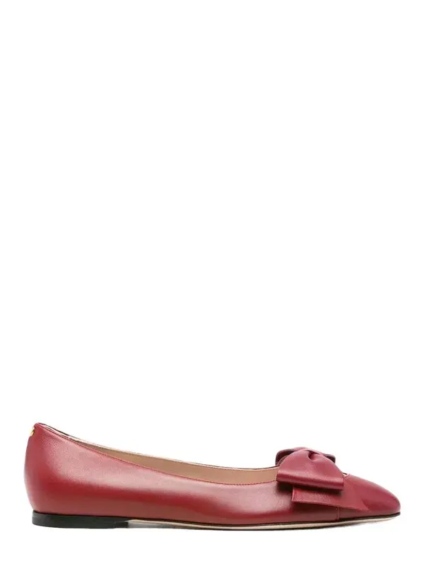 Valentino Garavani Kidskin Ballerinas With Bow Detailing - Red