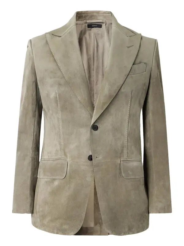 TOM FORD Dyllan Suede Blazer - Neutrals