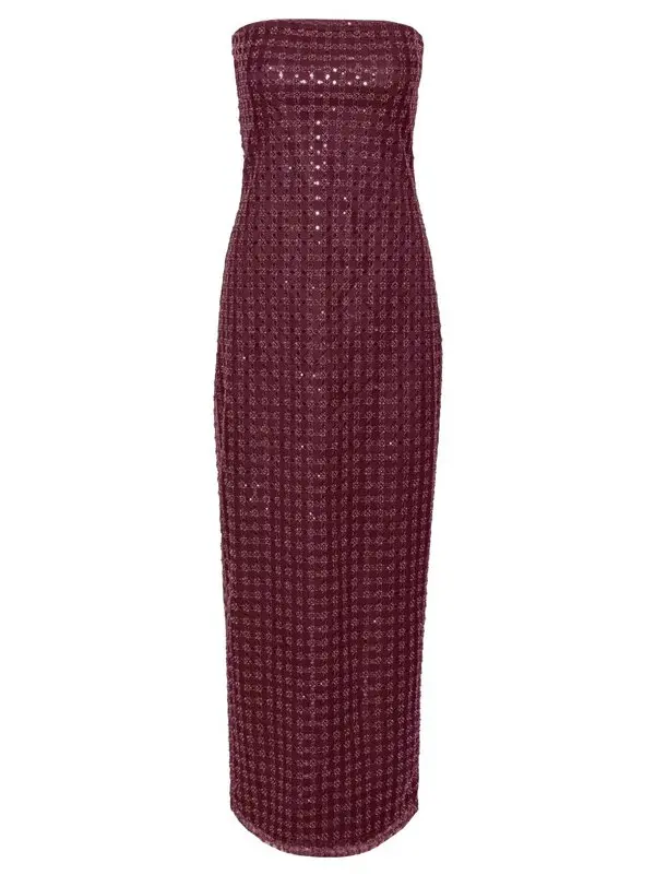 Remain Birger Christensen Sequin-embellished Maxi Dress - Red