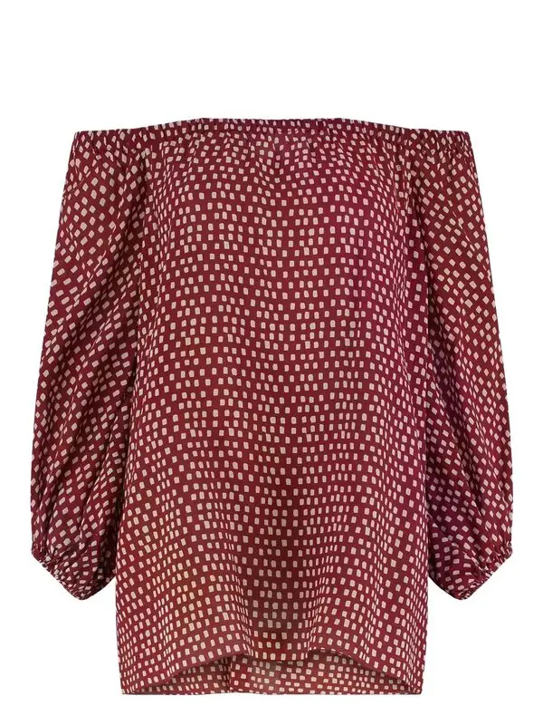 MARINELLA PICCINNO Off-shoulder Tunic - Red