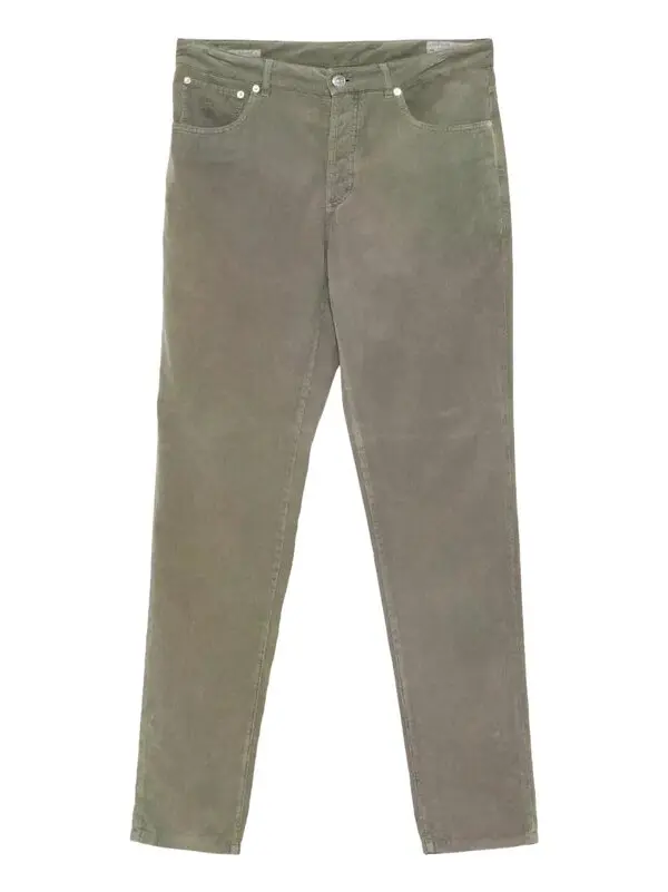 Brunello Cucinelli Corduroy Five-pocket Trousers - Green
