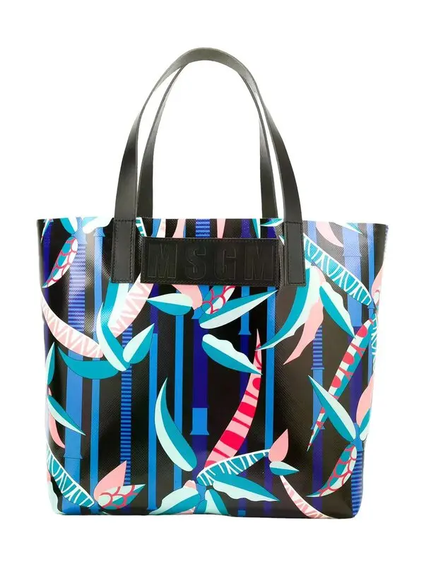 MSGM Graphic Print Tote - Black