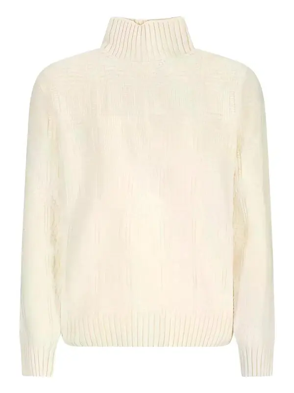 CRUCIANI Turtleneck Knitted Sweater - Neutrals