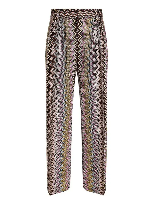 Missoni Crochet-knit Wide-leg Pants - Chocolate