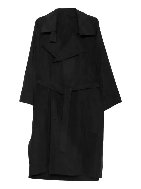 Issey Miyake Belted Trench Coat - Black