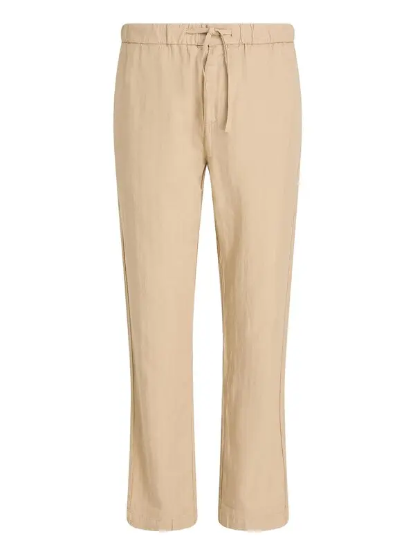 Frescobol Carioca Oscar Herringbone Lyocell-blend Pants - Beige