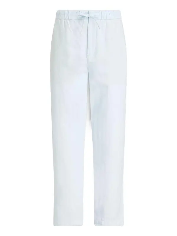 Frescobol Carioca Oscar Herringbone Lyocell-blend Pants - Sky Blue