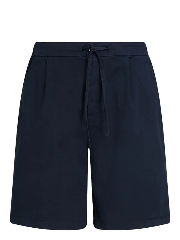 Frescobol Carioca Cotton-blend Twill Drawstring Shorts - Midnight Blue
