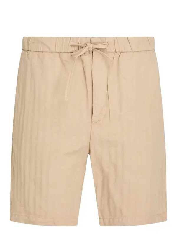 Frescobol Carioca Felipe Herringbone Lyocell-blend Shorts - Beige