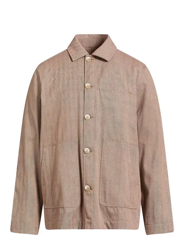Frescobol Carioca Belford Herringbone Jacket - Mushroom