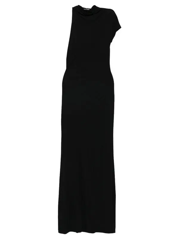 TOM FORD High-neck Cut-out Maxi Dress - Black