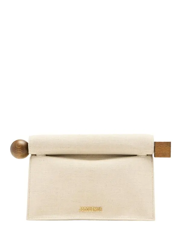 Jacquemus Rond Carre Clutch - White