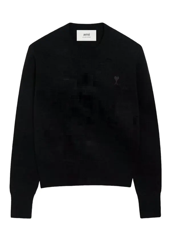 Ami De Coeur Wool Crew-neck Sweater - Black