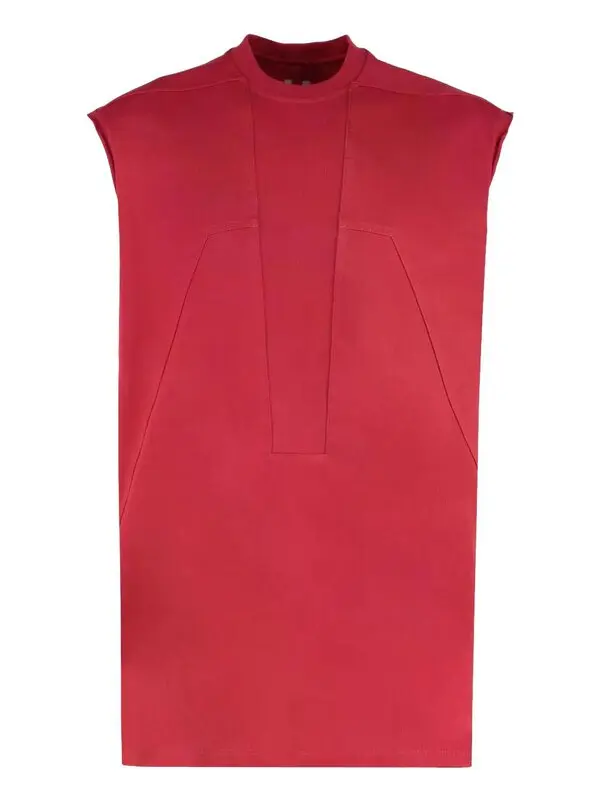 Rick Owens Panelled Cotton Tank Top - Red