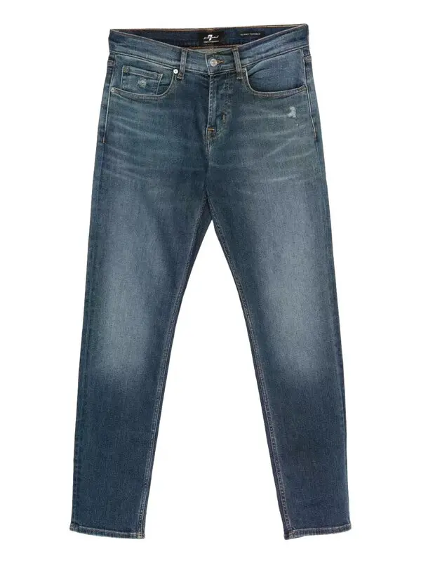 7 For All Mankind Distressed Jeans - Blue