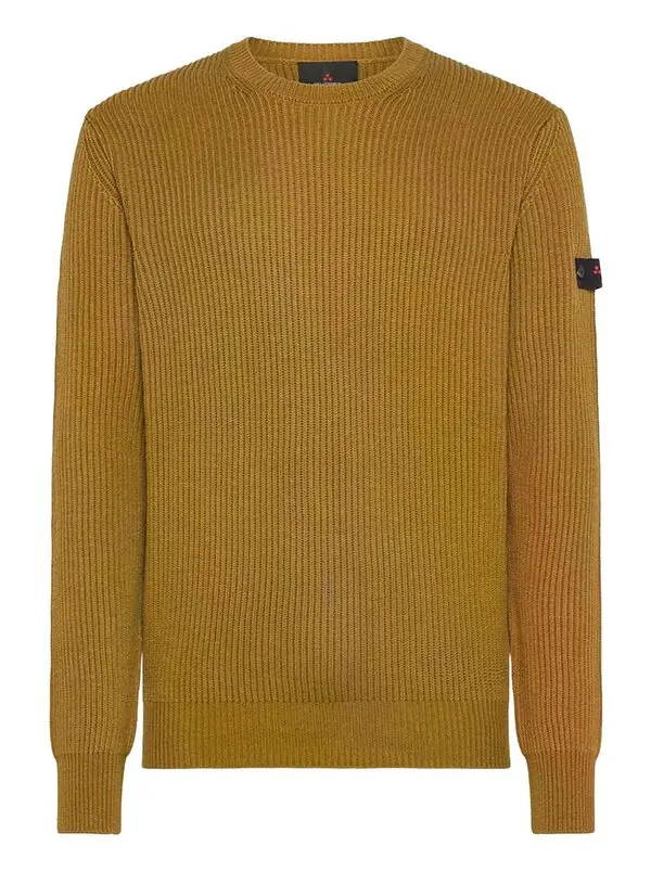 Peuterey Ribbed-wool Crew-neck Sweater - Brown
